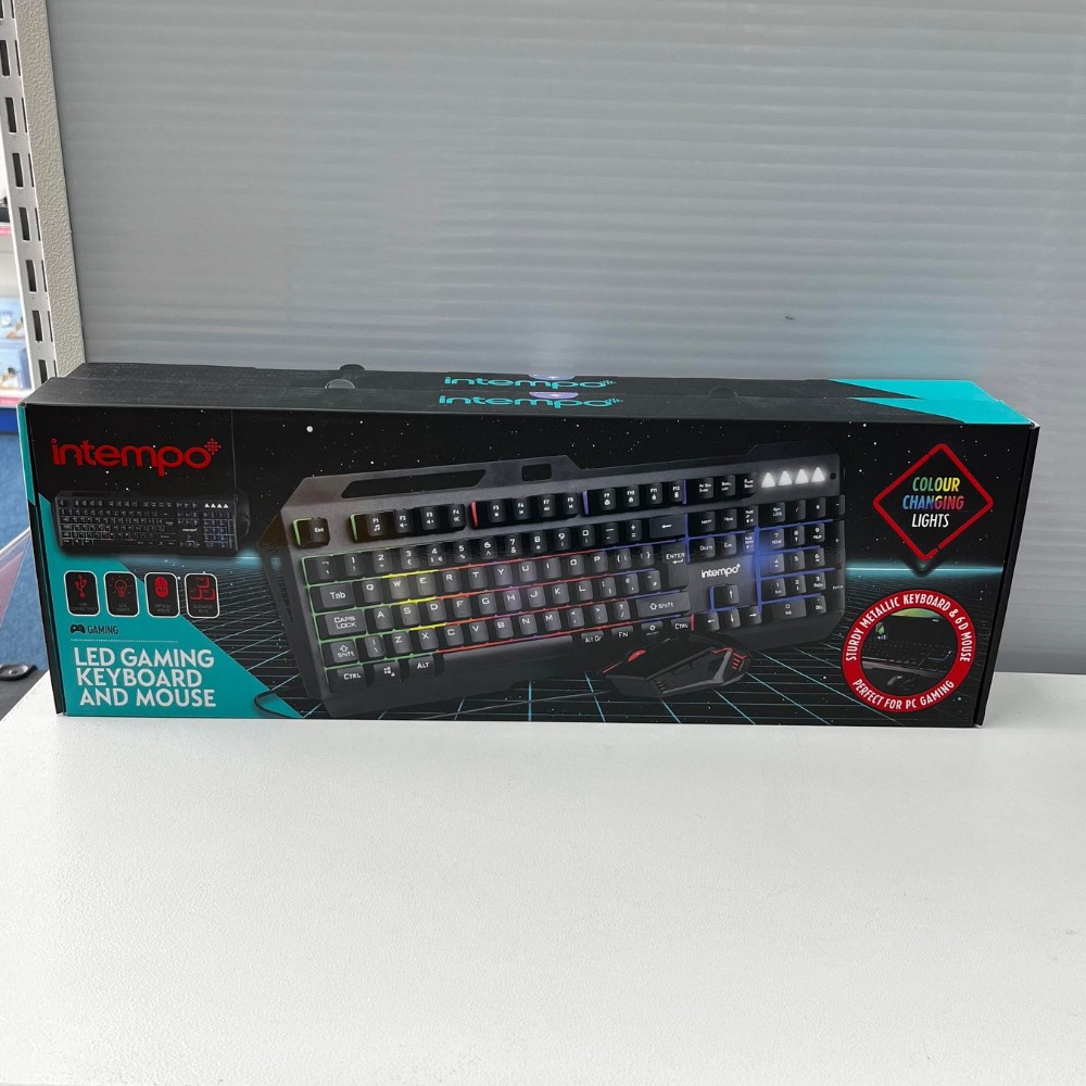 Intempo LED Gaming Keyboard And Mouse - Own4Less
